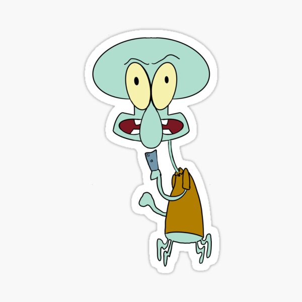 "Poorly drawn widward squidward" Sticker for Sale by Pinchyfank | Redbubble