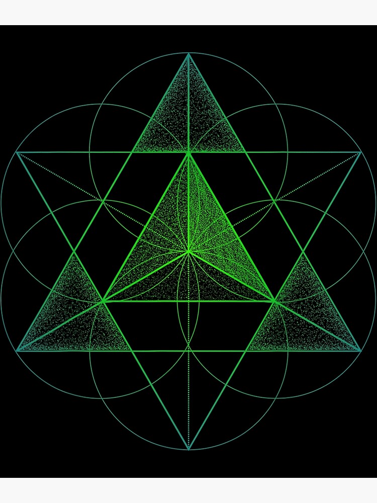 "Sacred Geometry Star Tetrahedron Merkaba" Poster for Sale by ...
