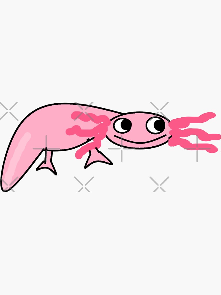 "Cute Axlotl" Sticker for Sale by Aye-Aye-Captain | Redbubble