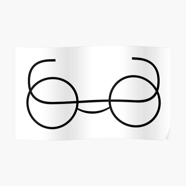 "Steve Jobs ASCII Glasses -o-o-" Poster for Sale by kentliau | Redbubble
