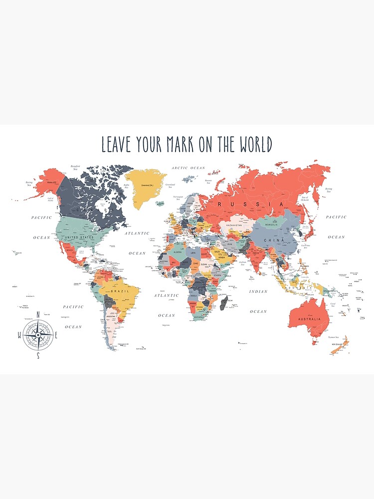 "World Map Leave Your Mark on the World" Poster for Sale by ...