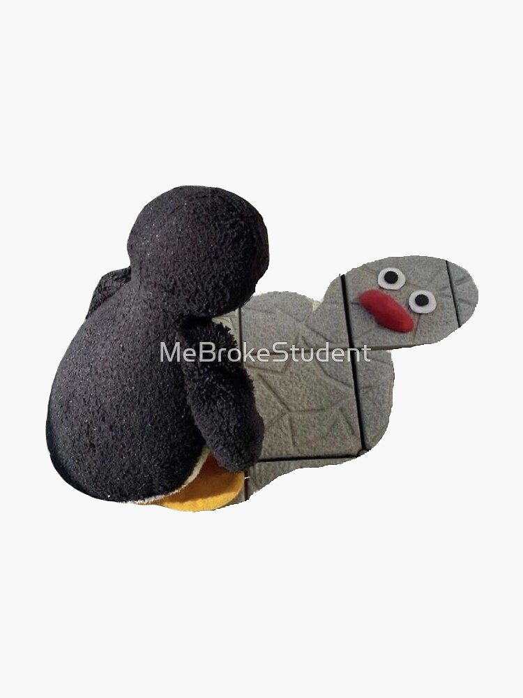 "Pingu looking at his Shadow" Sticker for Sale by MeBrokeStudent ...