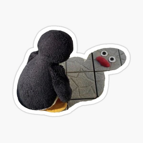 "Pingu looking at his Shadow" Sticker for Sale by MeBrokeStudent ...