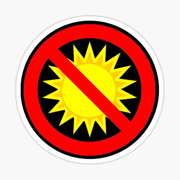 "No Sun Vampire Symbol" Sticker for Sale by EllyMellow | Redbubble