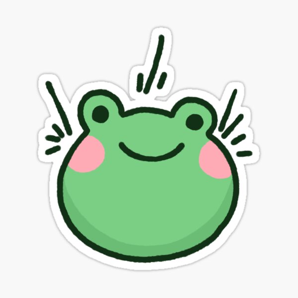 "Round Frog Face" Sticker for Sale by BugPokemonBoy | Redbubble