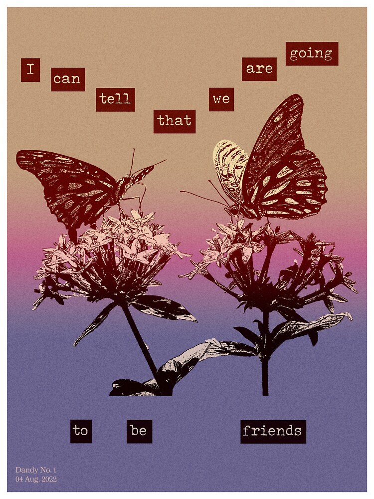 "Butterfly friends" Sticker for Sale by DandyGraphics | Redbubble
