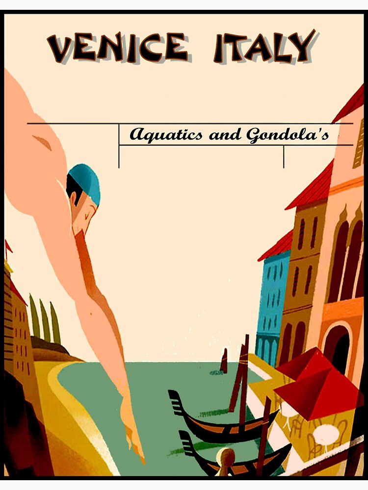 "VENICE ITALY : Modern Travel Advertising Print" Sticker for Sale by ...