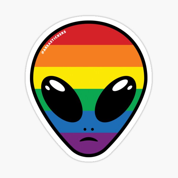 "Alien head - LGBT FLAG skin" Sticker for Sale by AreaStickers | Redbubble