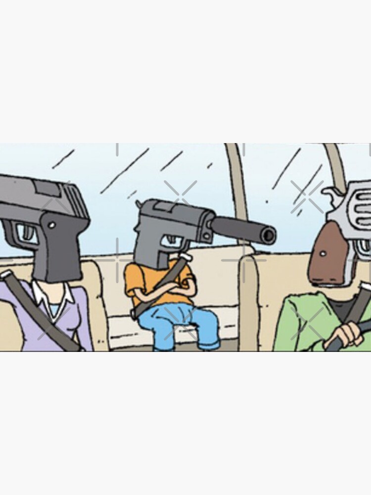 "Gun Family Silencer " Sticker for Sale by Meme Outro | Redbubble