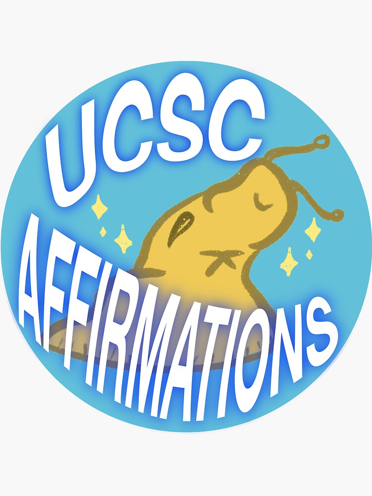 "UCSC Affirmations Logo" Sticker for Sale by SCAffirmations | Redbubble