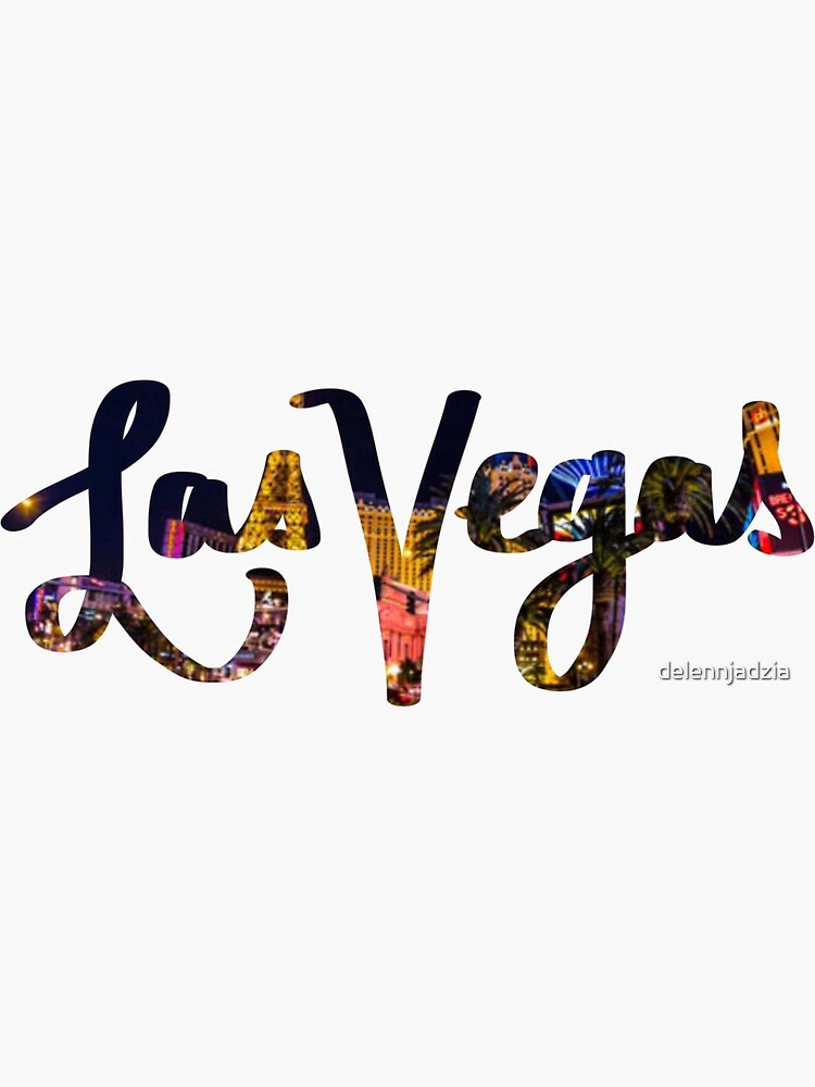 "Las Vegas - Cursive" Sticker for Sale by delennjadzia | Redbubble