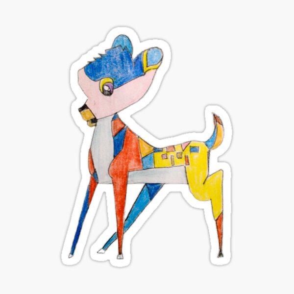 " Bambi, color block" Sticker for Sale by Ojtstudio | Redbubble