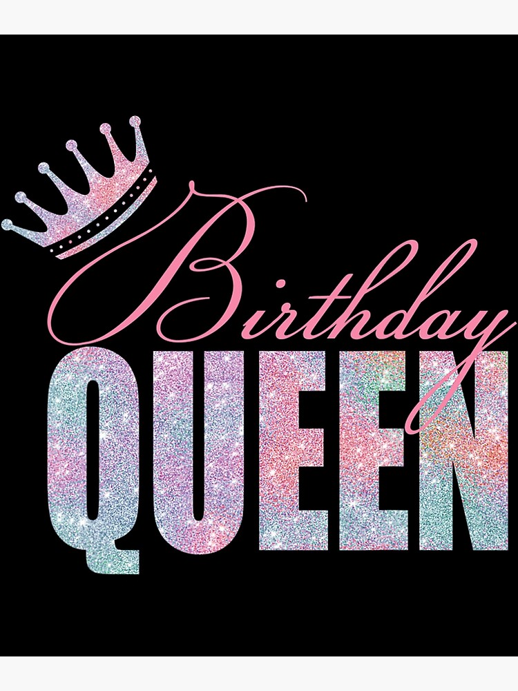 Póster «Birthday Queen - Fiesta de cumpleaños de la hija o de la madre ...