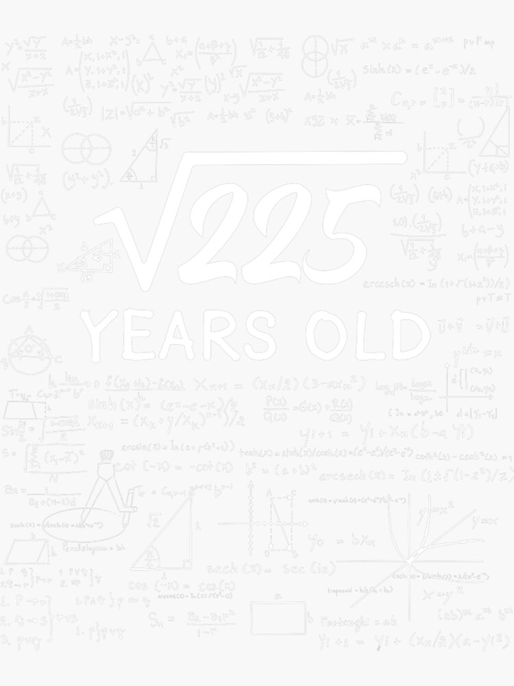 "15 Birthday Boy Men Son Him Girl Funny Math 15th Birthday" Sticker for ...