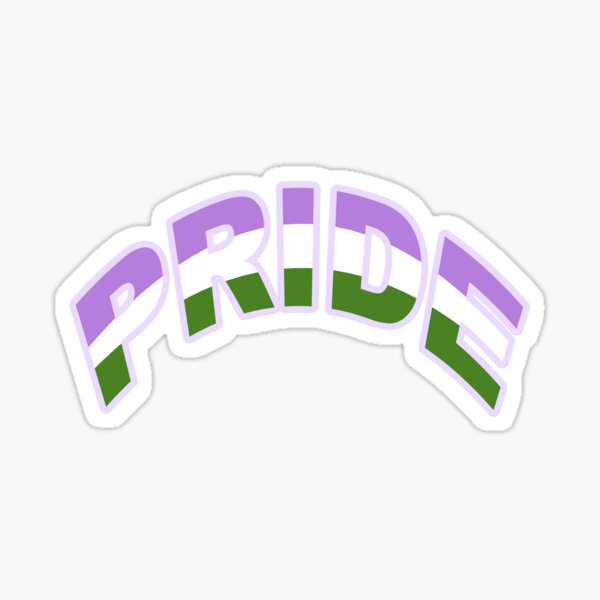 ""PRIDE" Arc Genderqueer" Sticker for Sale by fieldscarecrows | Redbubble