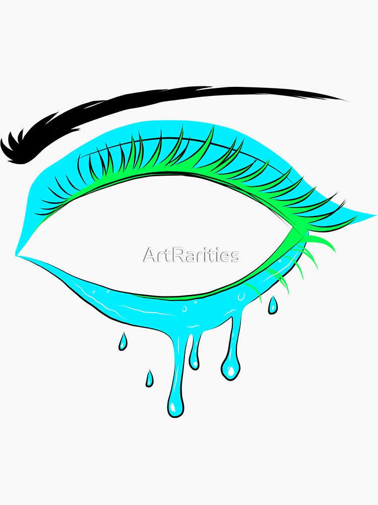 "Neon Psychedelic Slime Eye" Sticker for Sale by RavenRarities | Redbubble
