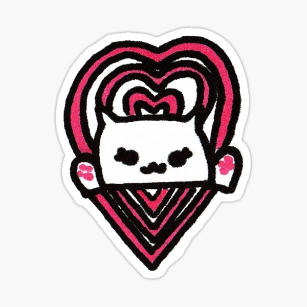 "Cute Pink Anime Cat " Sticker for Sale by ShopShemy | Redbubble