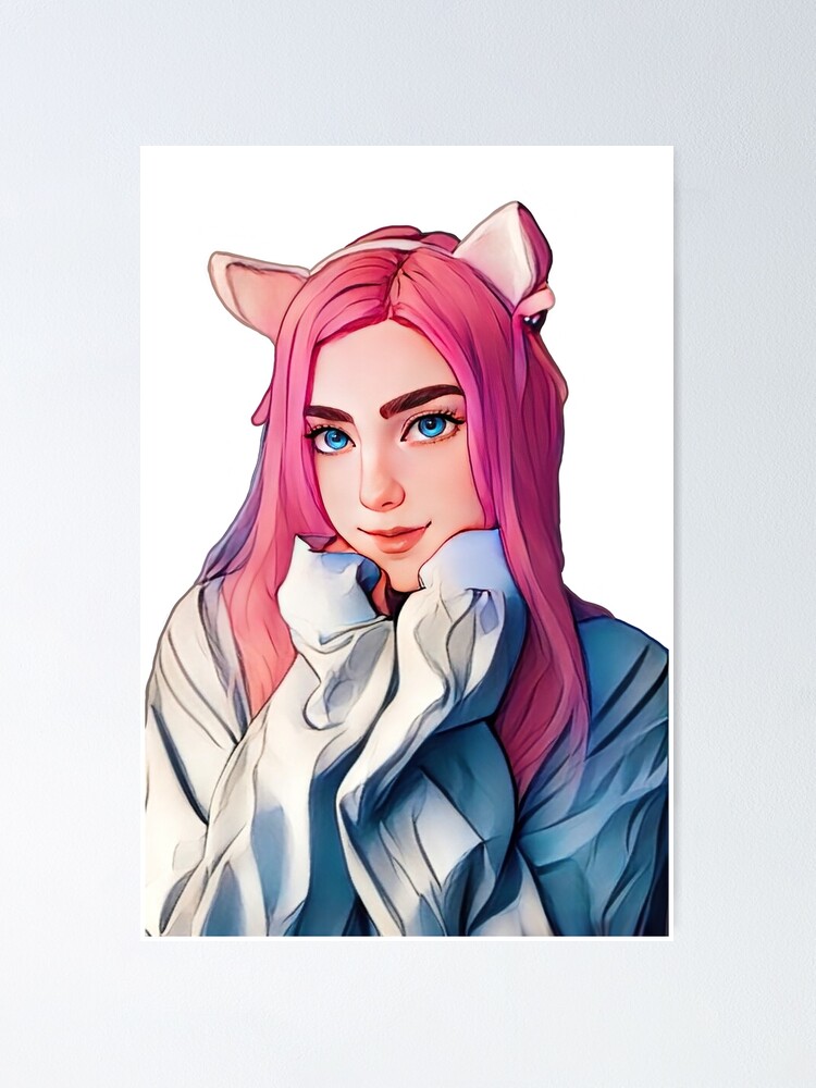 Cute Cat Girl Cosplay Poster For Sale By Dhoffeld Redbubble