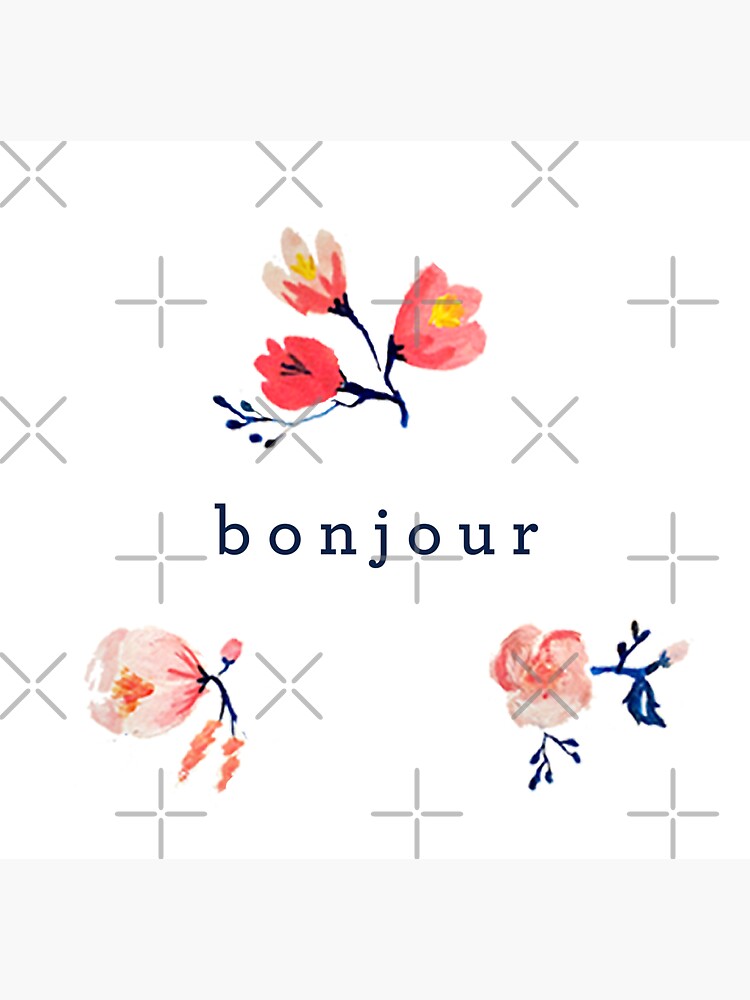 "Bonjour! " Sticker for Sale by tofusan | Redbubble