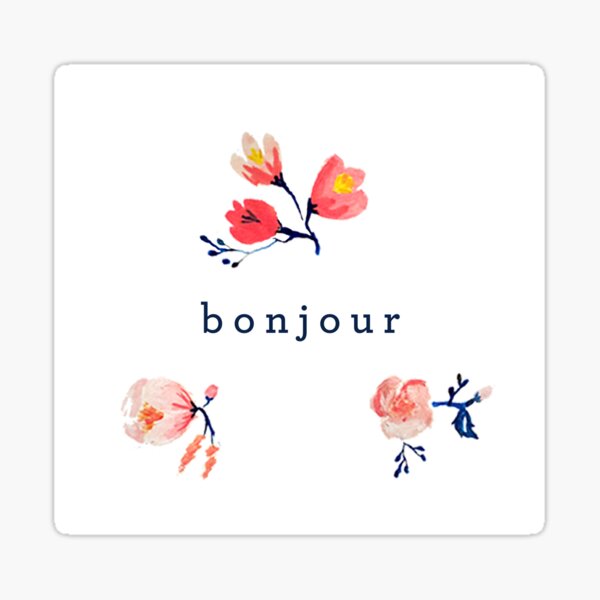 "Bonjour! " Sticker for Sale by tofusan | Redbubble