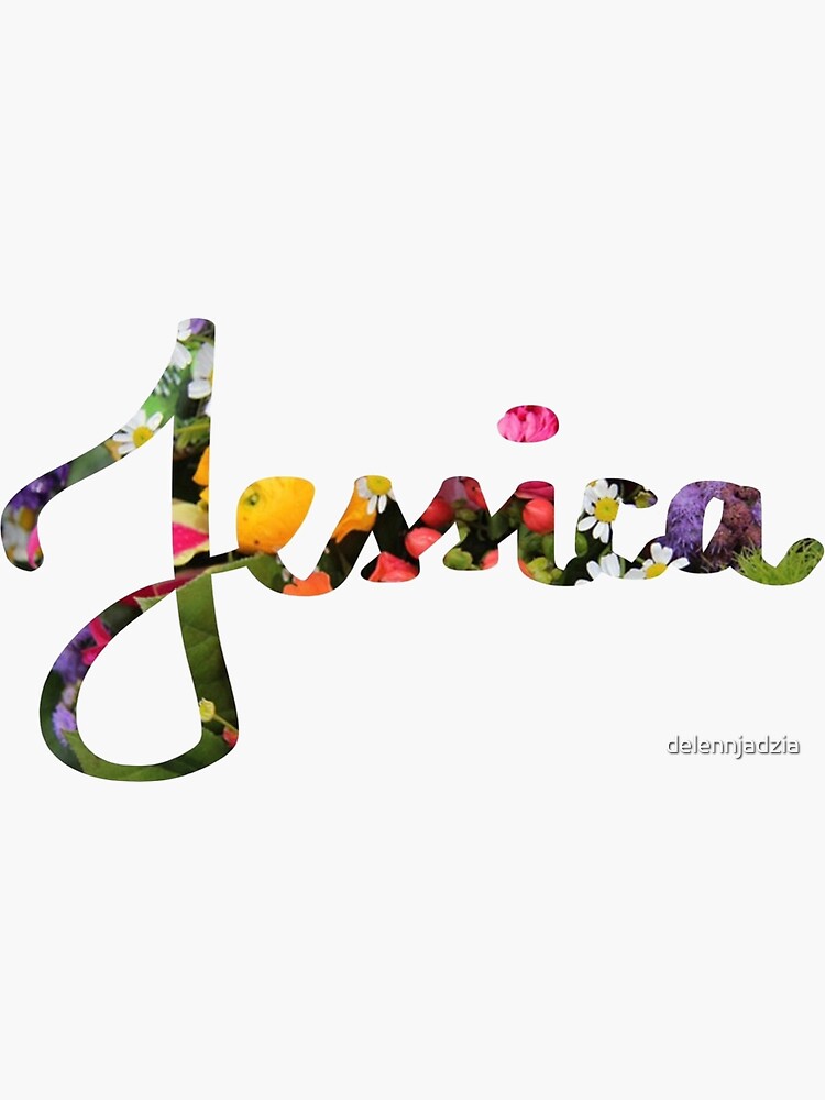 "Jessica - Floral" Sticker for Sale by delennjadzia | Redbubble