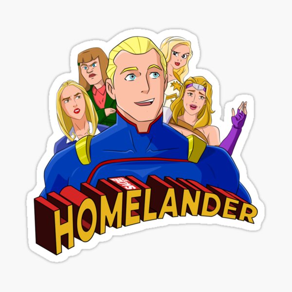 "homelander homelander " Sticker for Sale by SupplyCastel | Redbubble