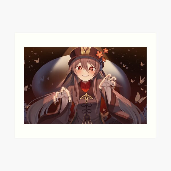 "Genshin Impact Hutao" Art Print for Sale by theCreatistics | Redbubble