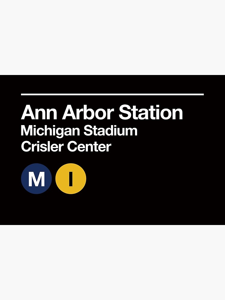 "Ann Arbor (Michigan) Sports Venues Subway Sign" Poster by phoneticwear ...