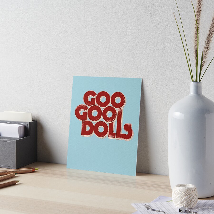 "blackwhitereddesign goo goo dolls logo " Art Board Print for Sale by ...