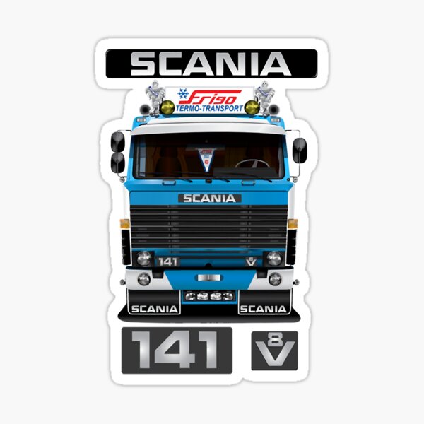 "SCANIA 141 V8 Digitally created art" Sticker for Sale by SarahBerardd ...