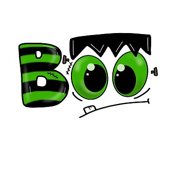 "Frankenstein Boo Halloween " Sticker for Sale by Chelsealuv Krigbaum ...