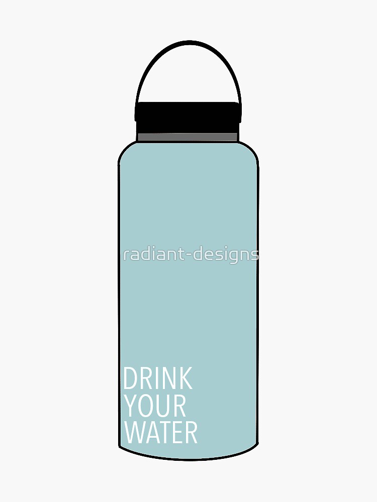 "Aqua Drink Your Water" Sticker for Sale by radiant-designs | Redbubble