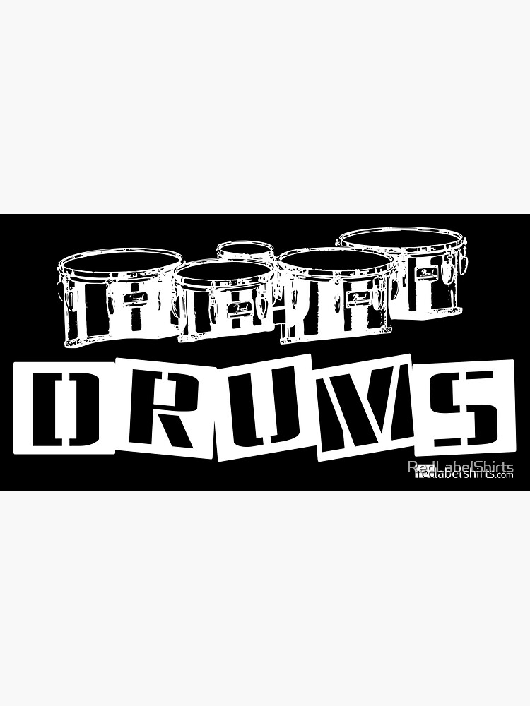 "Label Me A Tenor Drum (White Lettering)" Sticker by RedLabelShirts ...