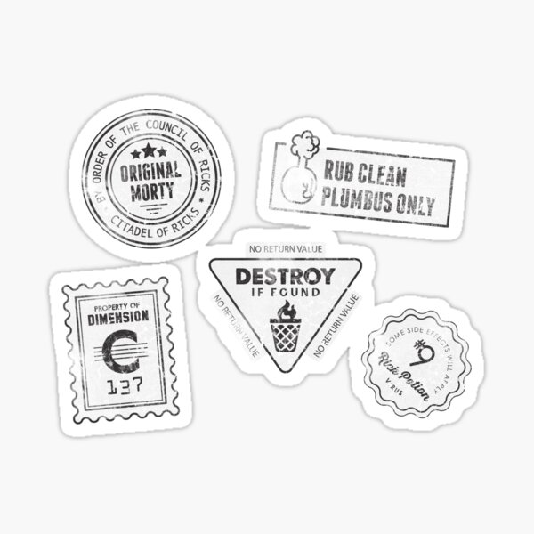 "Genuine Morty [White Ink]" Sticker for Sale by Malupali | Redbubble