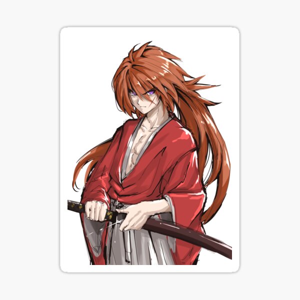 "Himura Kenshin Rurouni Kenshin Design For Fan" Sticker for Sale by ...