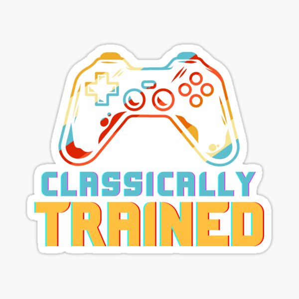 "Classically Trained - Retro Gamer" Sticker for Sale by BlazingAmazing ...