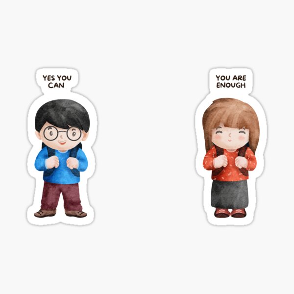 "Back to School boy and girl" Sticker for Sale by BemadeinBrazil ...