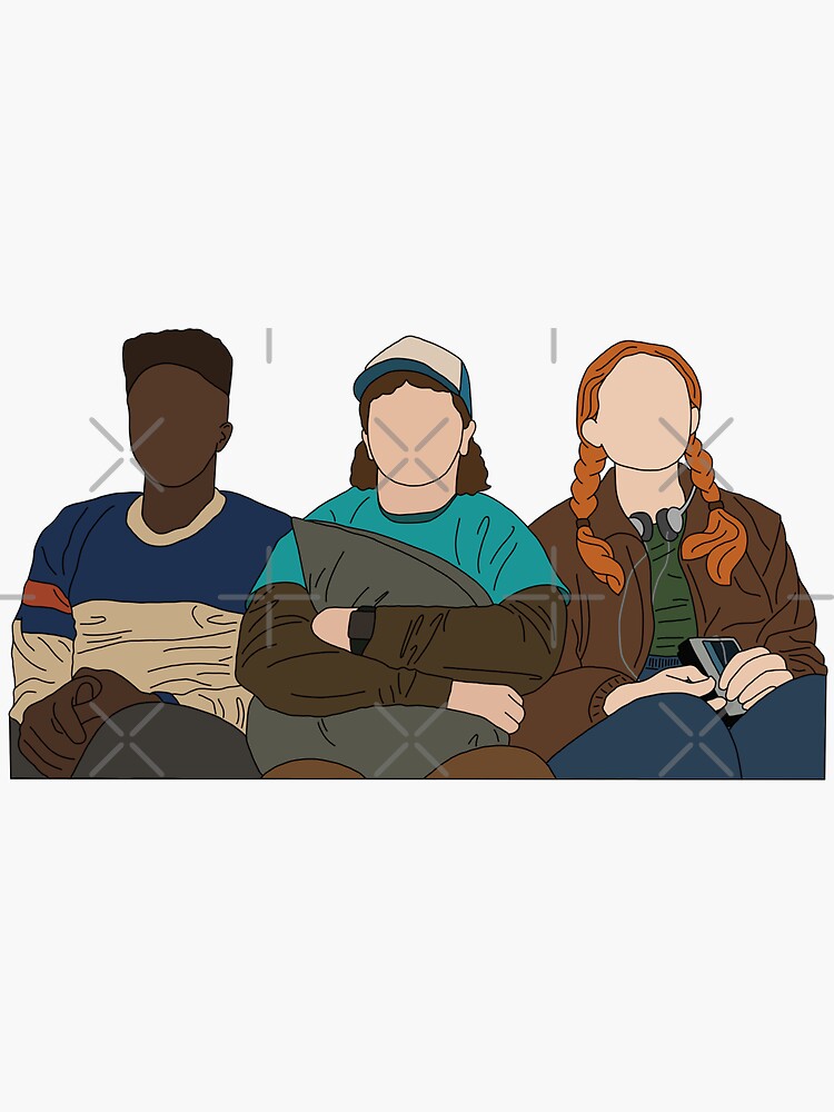 "Lucas, Dustin, & Max - Stranger Things 4" Sticker for Sale by ...