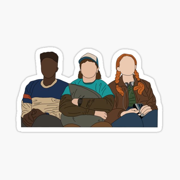 "Lucas, Dustin, & Max - Stranger Things 4" Sticker for Sale by ...