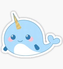 Cute Narwhal: Stickers | Redbubble