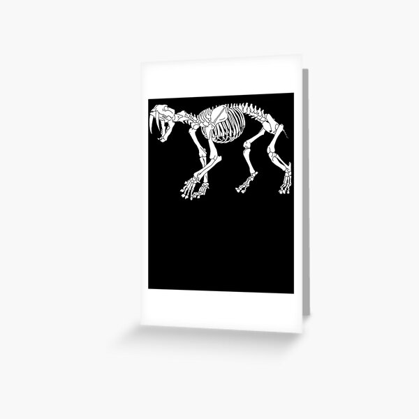 "Smilodon Skeleton" Greeting Card for Sale by GiuliaMichiels | Redbubble