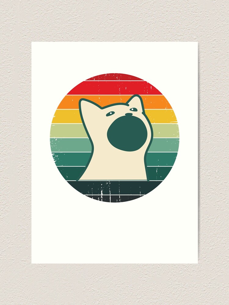 "popcat meme" Art Print for Sale by RIVERES | Redbubble