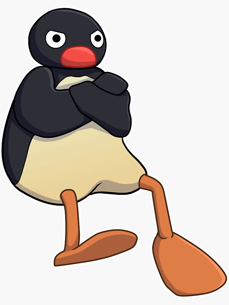 "Angry Pingu" Sticker for Sale by MelanieMcferrin | Redbubble