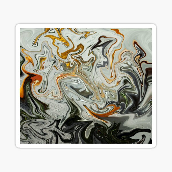 "Beautiful Multi Color Liquid Marble design" Sticker for Sale by ...