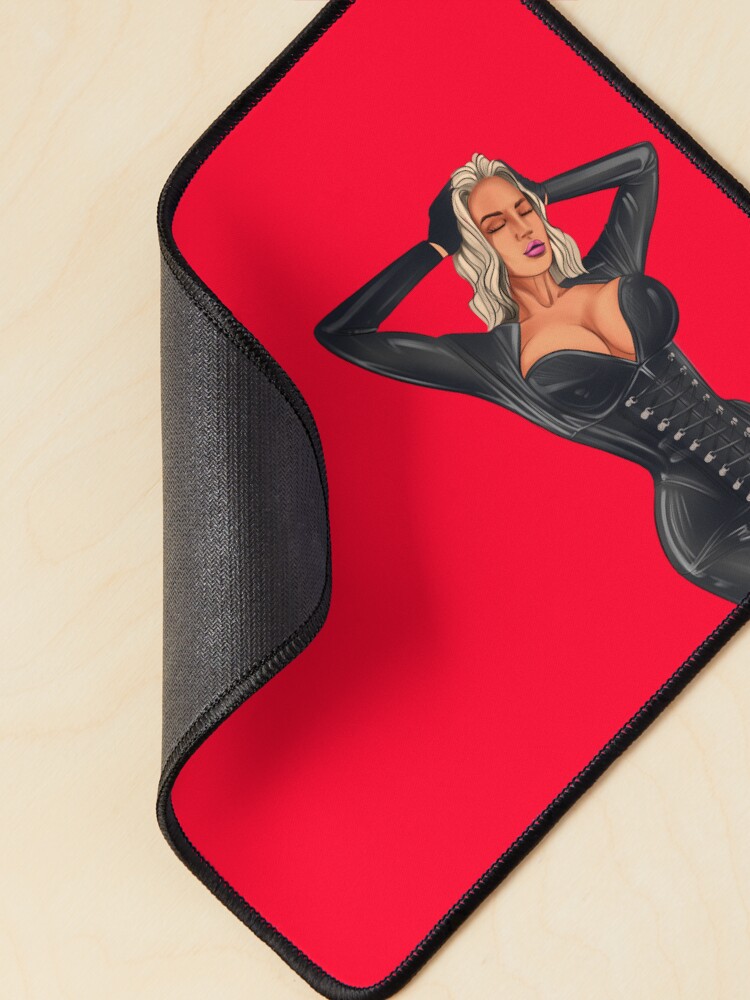 "Sexy woman in latex" Mouse Pad for Sale by Marko Micic | Redbubble