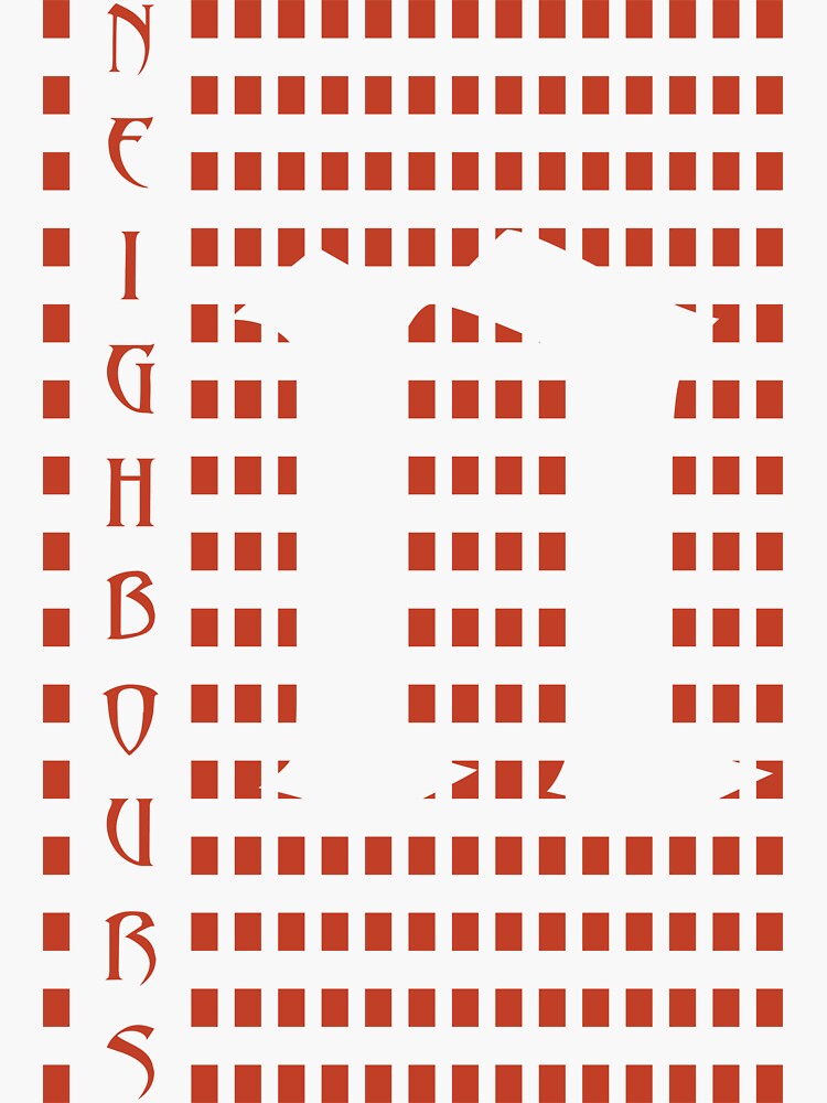 "neighbours - neighbours" Sticker for Sale by shahdesigner | Redbubble