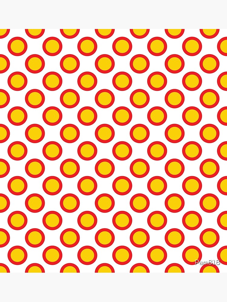 Póster «Círculos rojos y amarillos. Patrón sin fisuras» de Pam818 ...