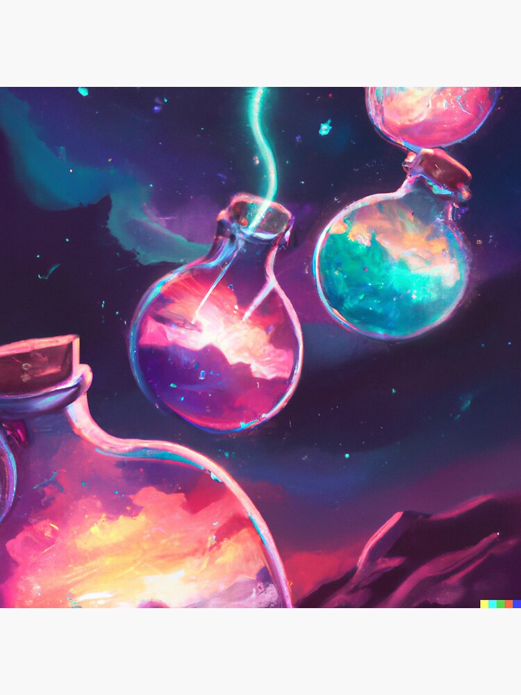 "Potions in Space" Sticker for Sale by DallFurrE | Redbubble