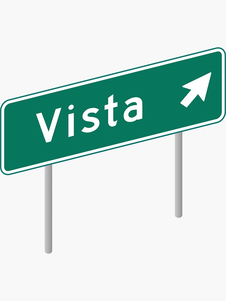 "Vista" Sticker for Sale by WordsMaps | Redbubble