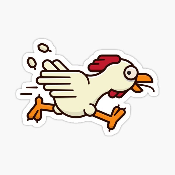 "Running Chicken Meme" Sticker for Sale by CreeDesigns723 | Redbubble